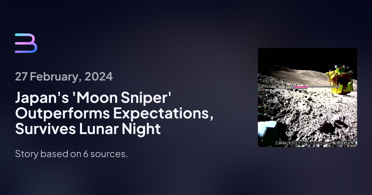 Japan's 'Moon Sniper' Outperforms Expectations, Survives Lunar Night | Brief