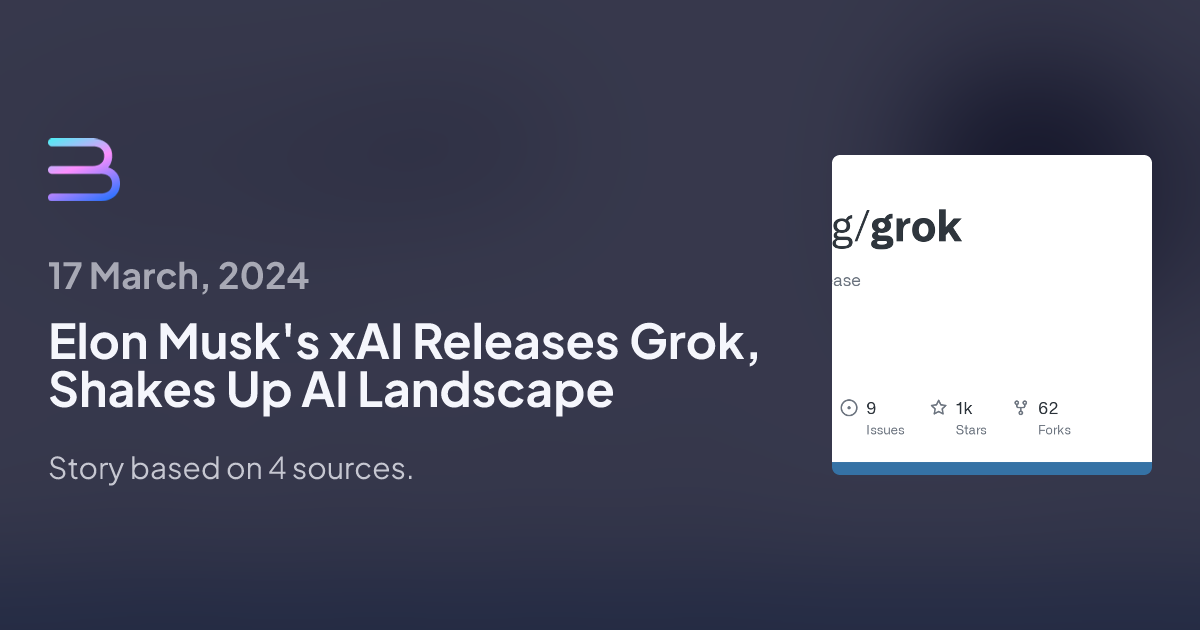 Elon Musk's xAI Releases Grok, Shakes Up AI Landscape | Brief