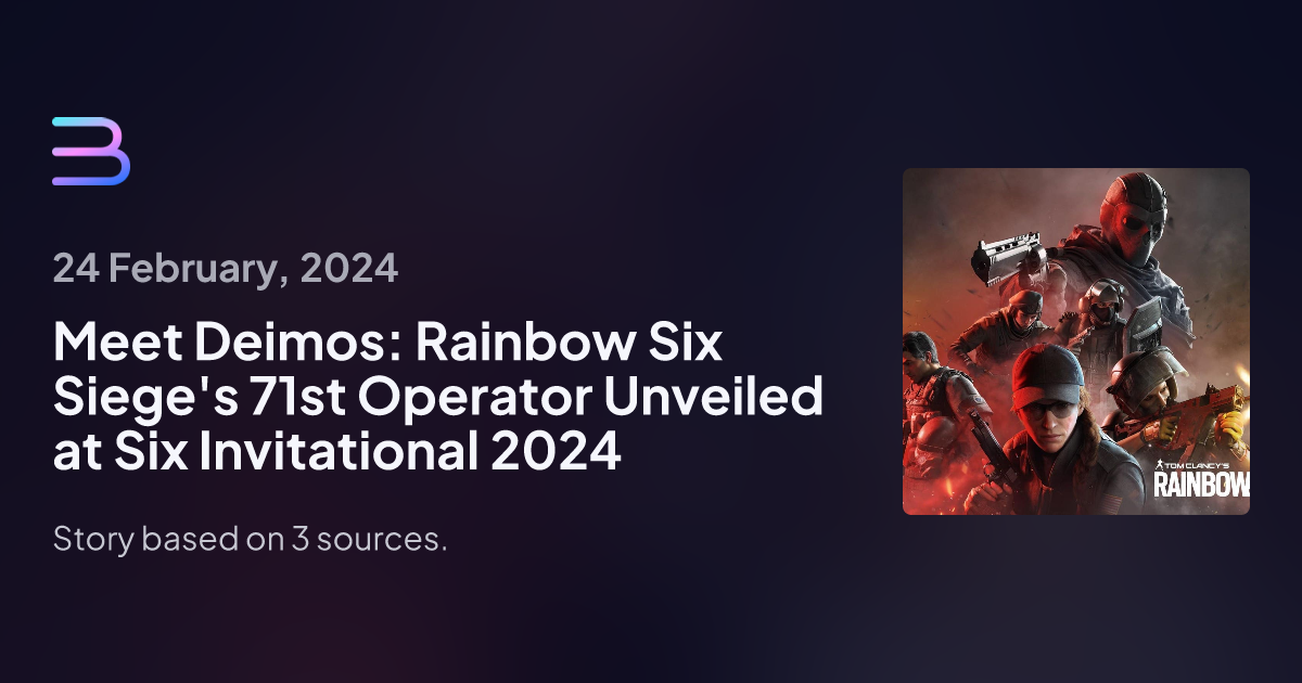 Meet Deimos: Rainbow Six Siege's 71st Operator Unveiled at Six ...