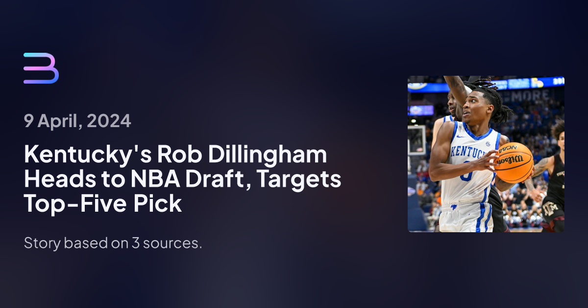 Kentucky's Rob Dillingham Heads to NBA Draft, Targets Top-Five Pick | Brief