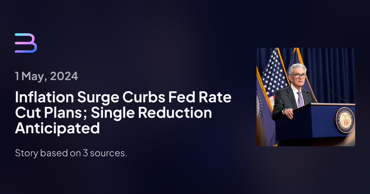 Inflation Surge Curbs Fed Rate Cut Plans; Single Reduction Anticipated ...