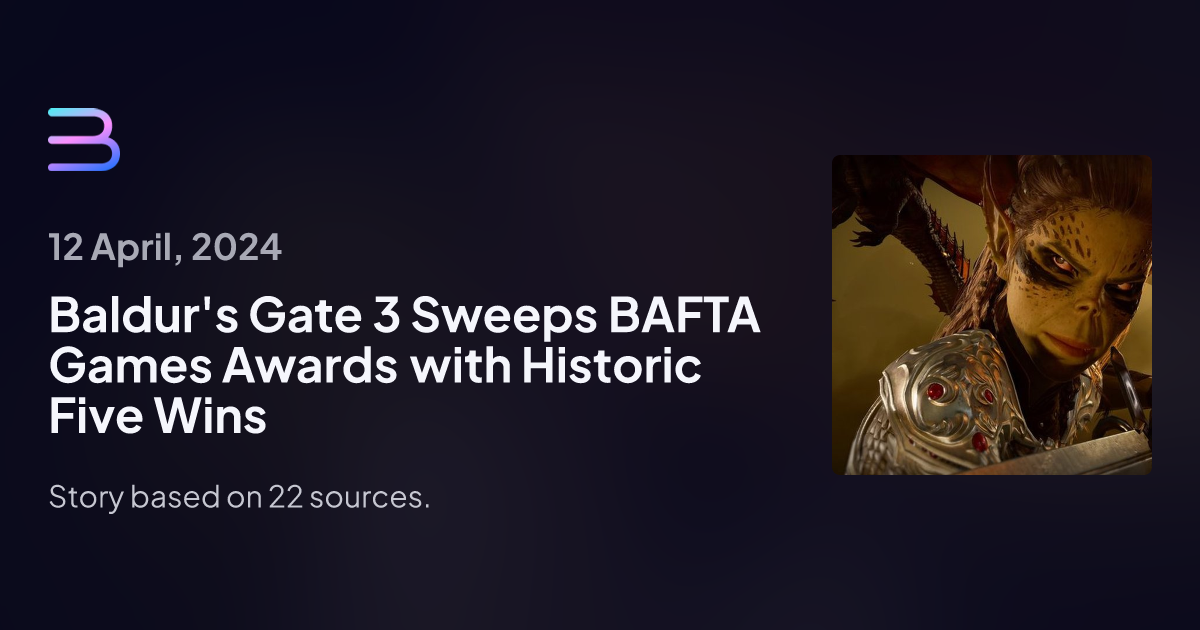Baldur's Gate 3 Sweeps BAFTA Games Awards with Historic Five Wins | Brief