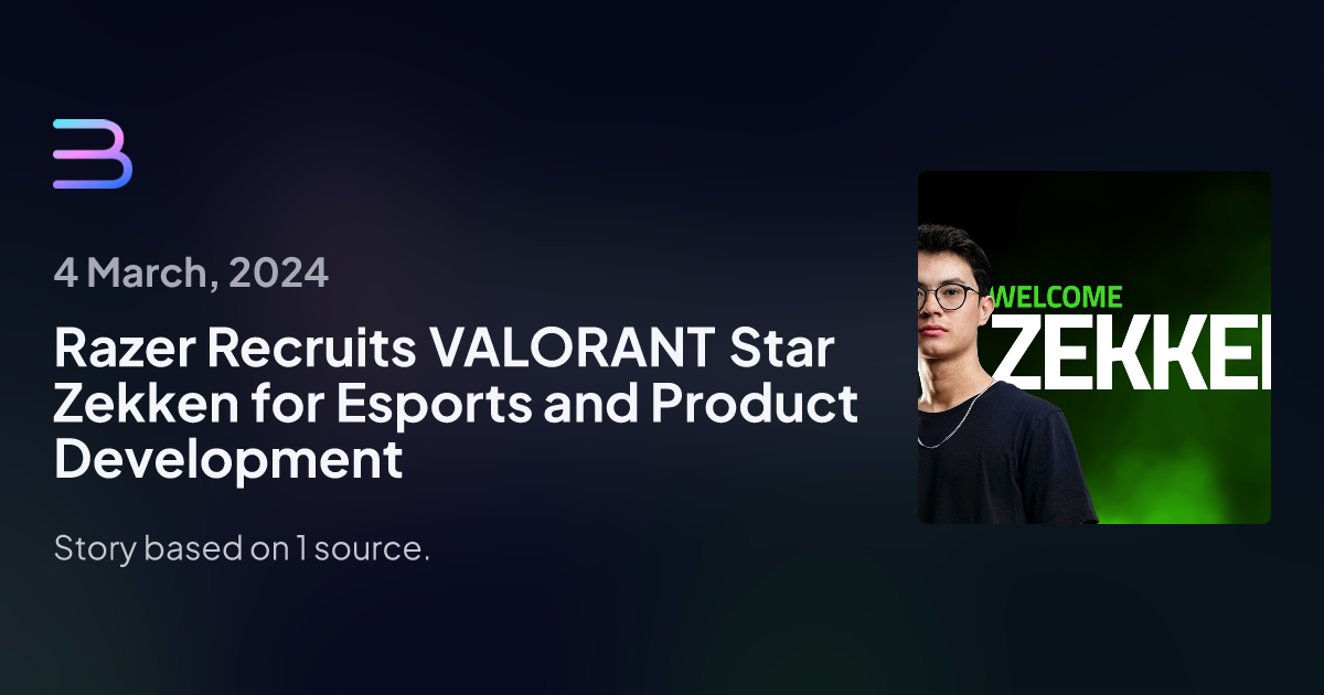 Razer Recruits VALORANT Star Zekken for Esports and Product Development ...